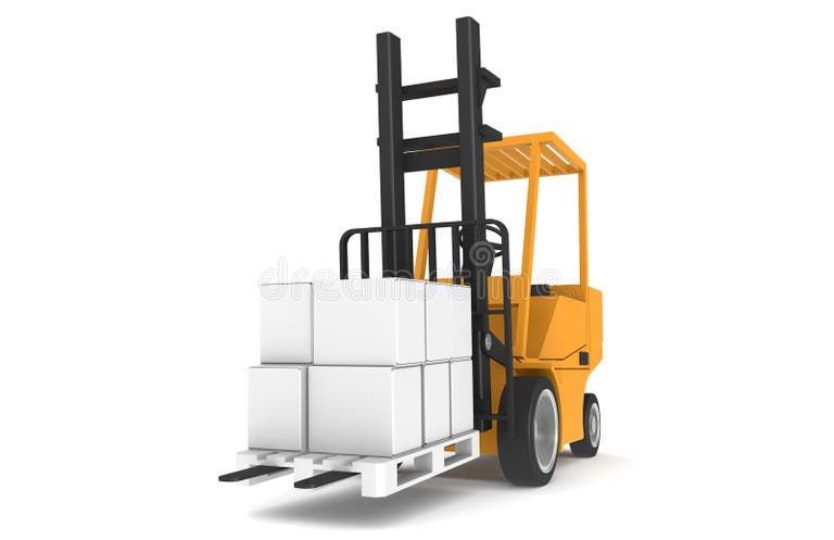 Carton Box Pallet Forklift Stock Illustrations – 1,739 Carton Box ...
