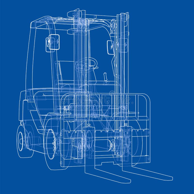 Forklift Drawing Stock Illustrations – 2,526 Forklift Drawing Stock ...
