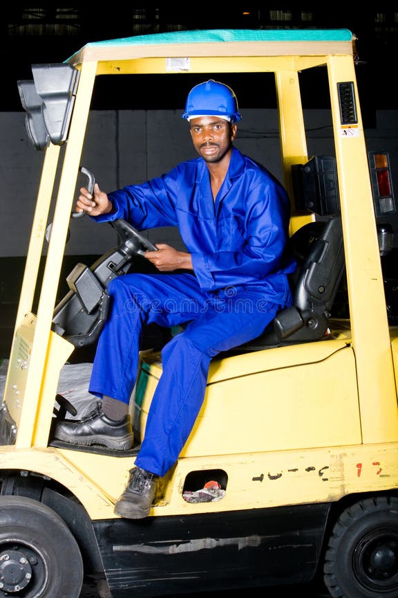 Forklift driver stock photo. Image of male, industrial - 7671764