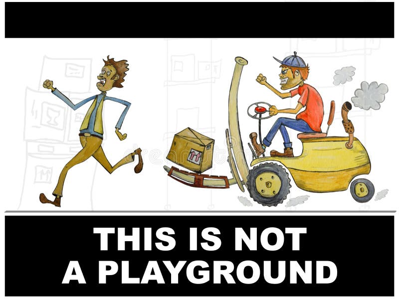 Forklift Safety Clip Art Cartoon Forklift Driver High Res Vector