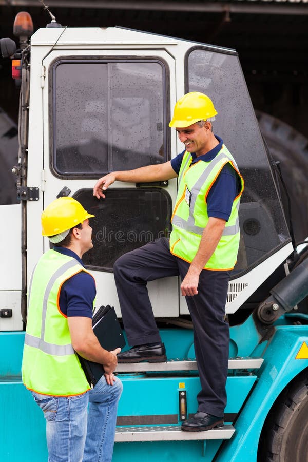 Forklift driver stock photo. Image of male, industrial - 7671764