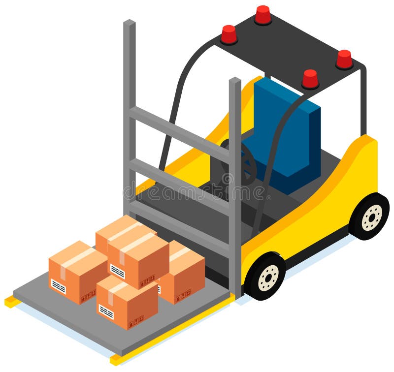 Isometric Forklift Storage Boxes Stock Illustrations – 530 Isometric ...