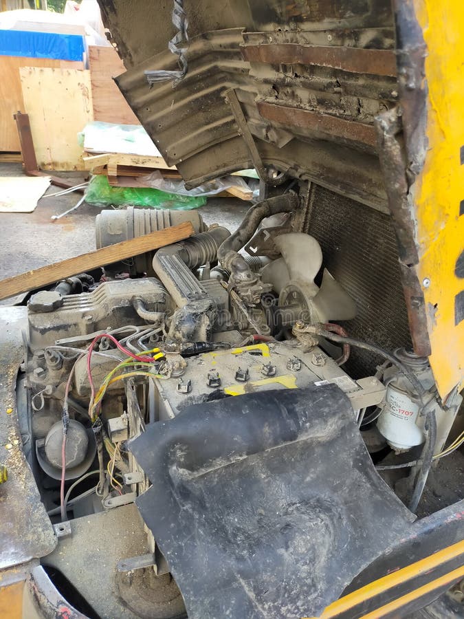 Forklift engine editorial stock image. Image of forklift - 262882039