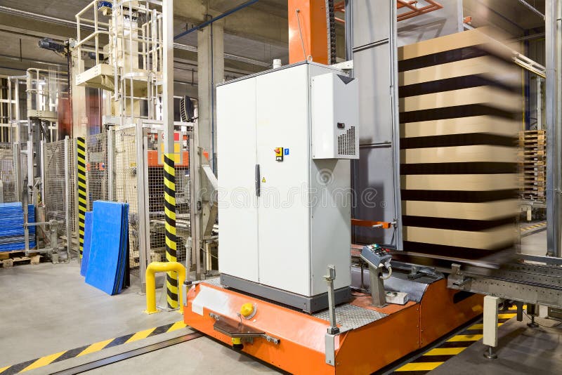 Forklift in factory stock image. Image of cargo, industry - 36726795