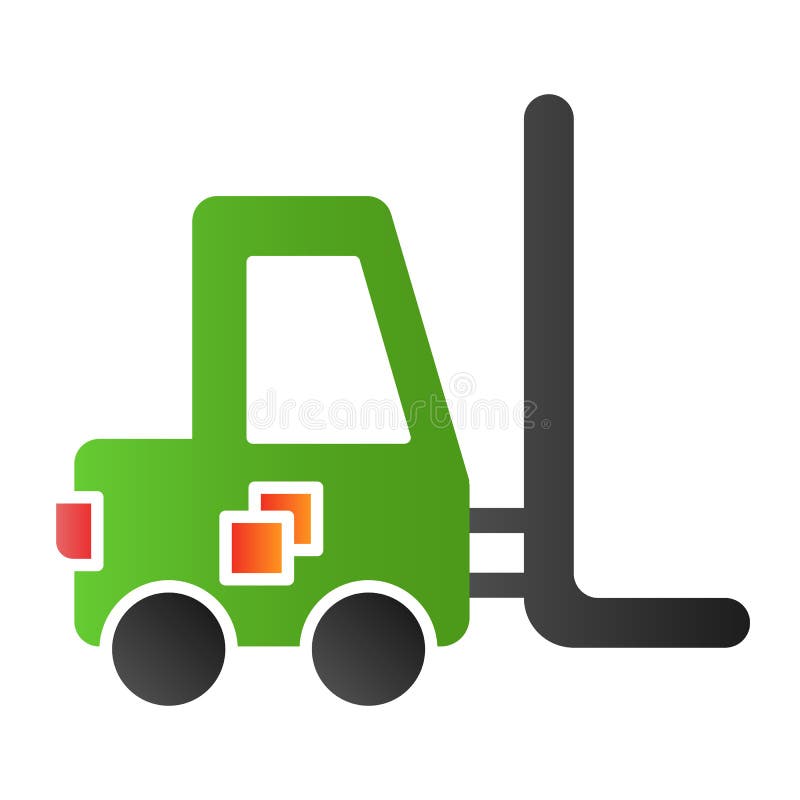 Forklift Flat Icon. Loader Red Icons in Trendy Flat Style Stock Vector ...