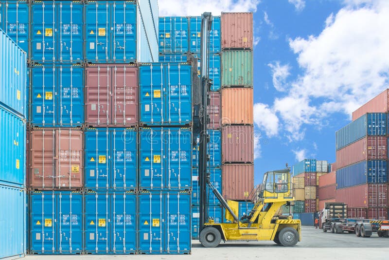 Forklift Loading Container