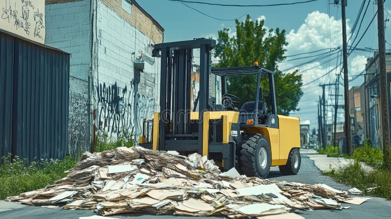 Recycling Center Processing Waste Cardboard for Ecological ...