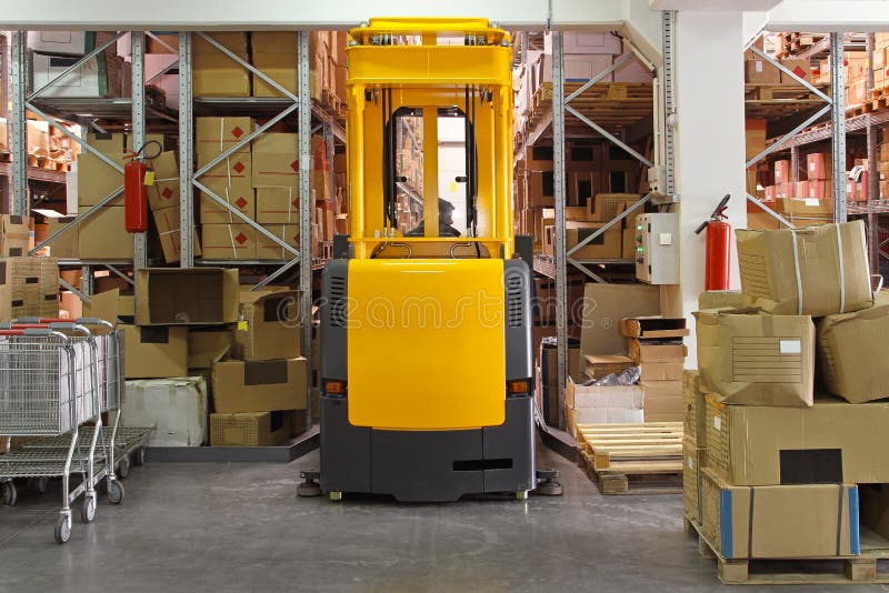 High rack stacker forklift stock photo. Image of truck - 31274522