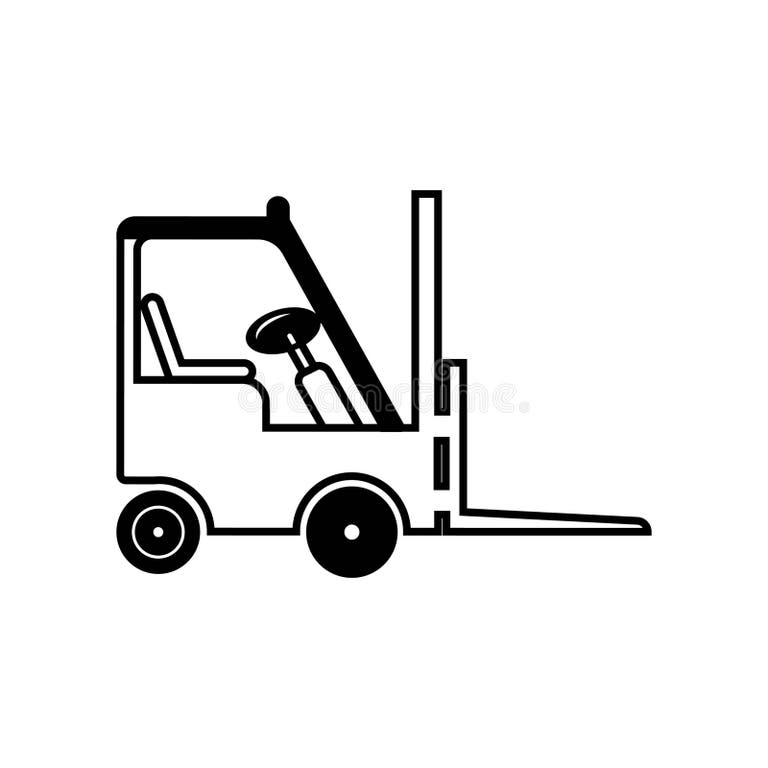 Forklift icon stock vector. Illustration of lifter, icon - 282880215