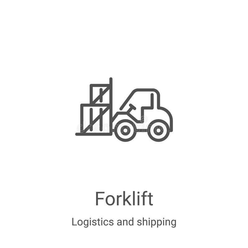 Forklift Icon Vector from Warehouse Collection. Thin Line Forklift ...