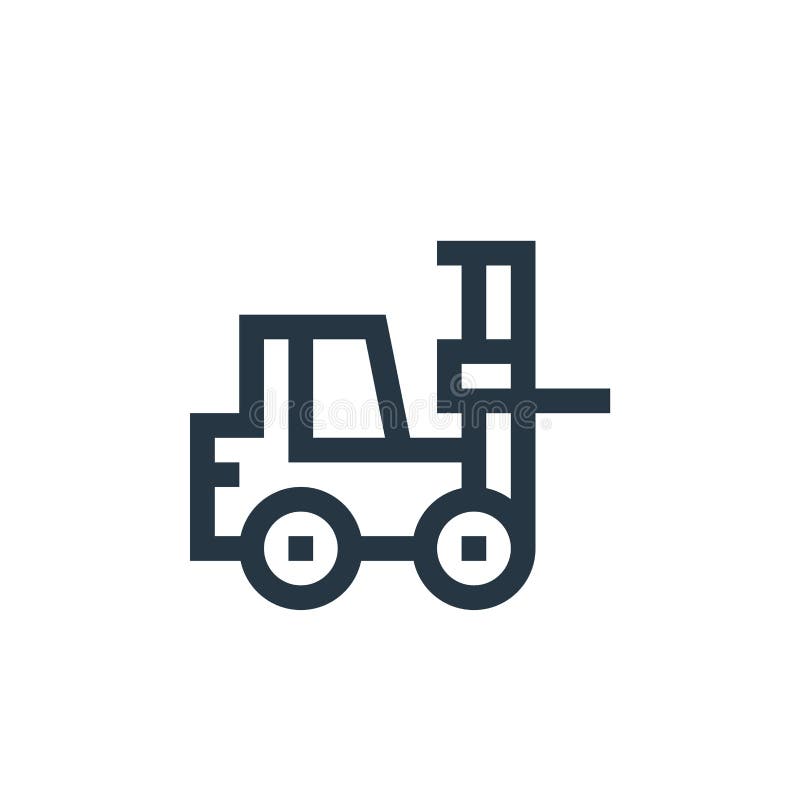 Forklift Icon Vector from Machinery Concept. Thin Line Illustration of ...