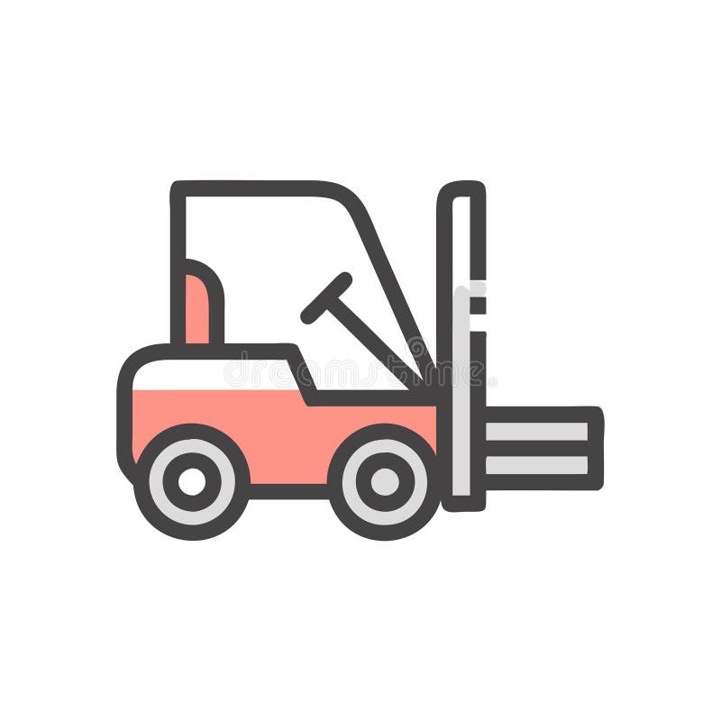 Forklift Icon for Warehouse Logistics Stock Image - Illustration of ...
