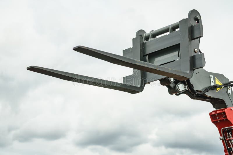 Forklift Industrial Loader or Stacker Against Sky Stock Photo - Image ...