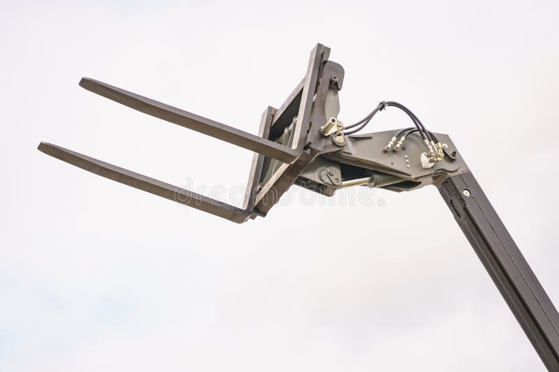 Forklift Industrial Loader or Stacker Against Sky Stock Image - Image ...