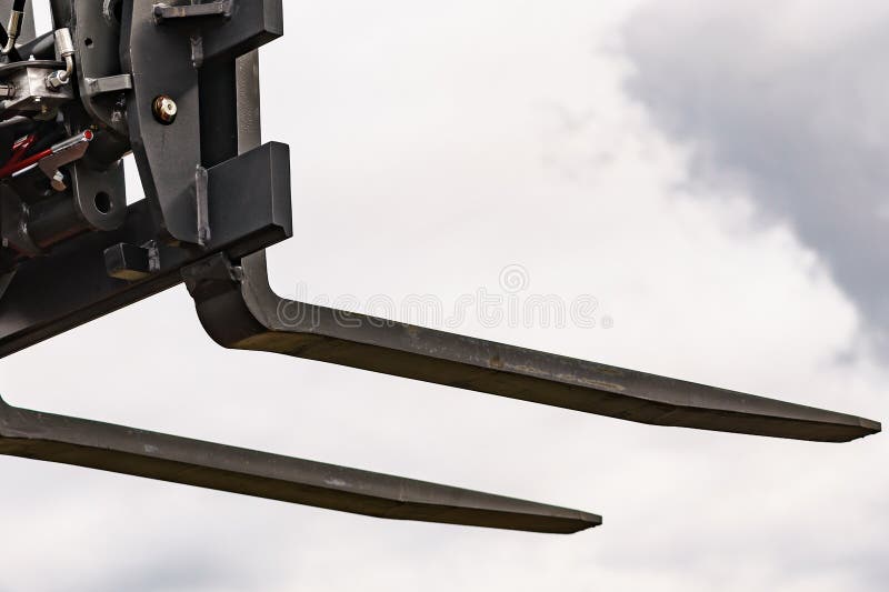 Forklift Industrial Loader or Stacker Against Sky Stock Image - Image ...