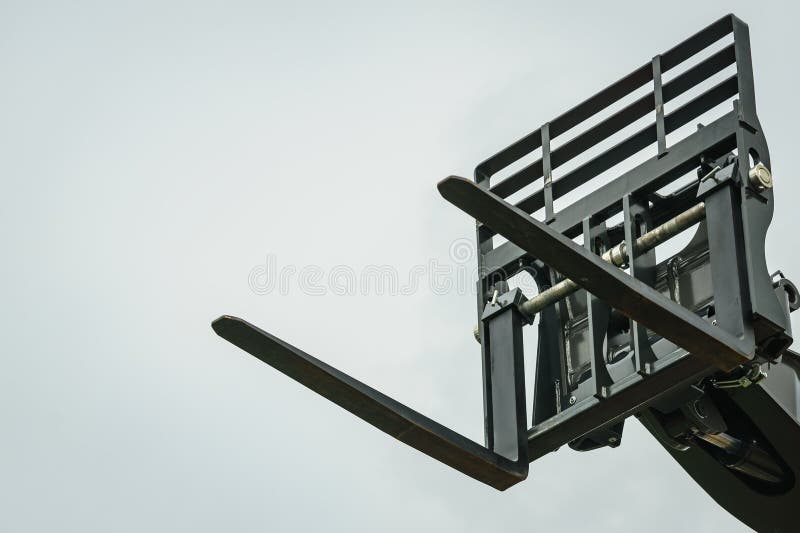 Forklift Industrial Loader or Stacker Against Sky Stock Photo - Image ...