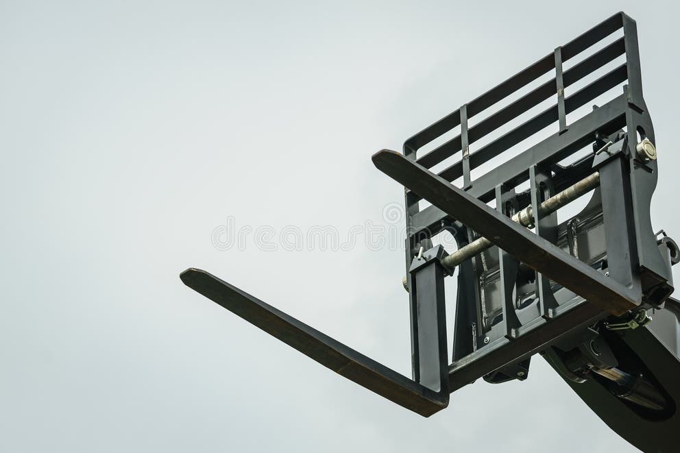 Forklift Industrial Loader or Stacker Against Sky Stock Photo - Image ...