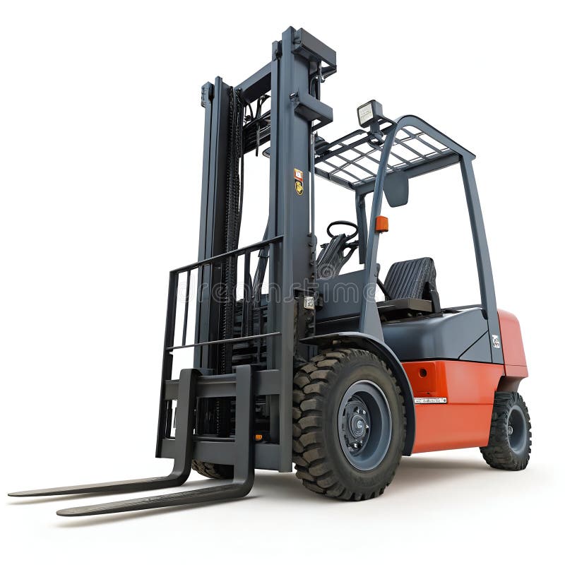 Forklift Isolated stock illustration. Illustration of transportation ...