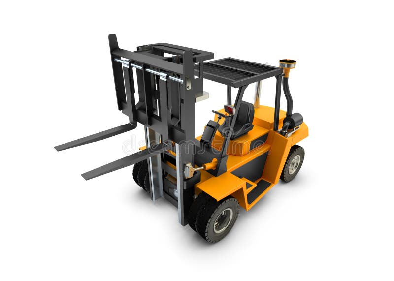 Forklift Lift Truck Isolated Stock Illustration - Illustration of move ...