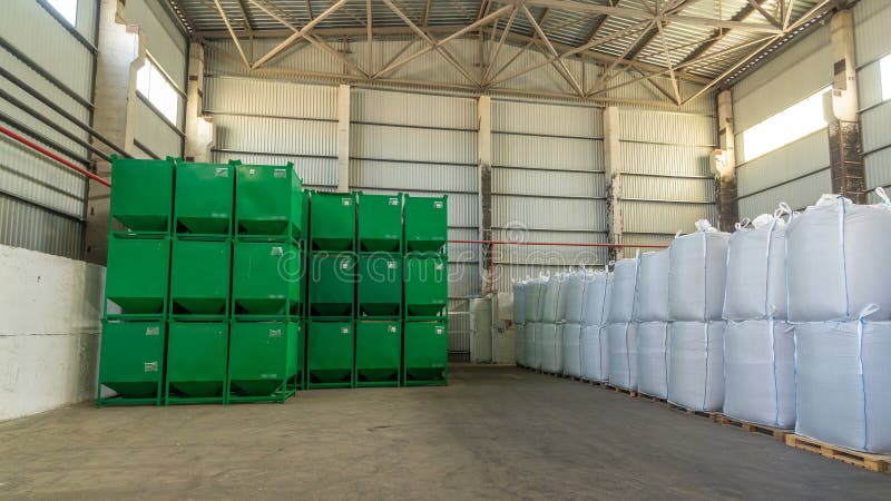 Forklift Loader and Cargo Boxes Storing at Warehouse Timelapse ...