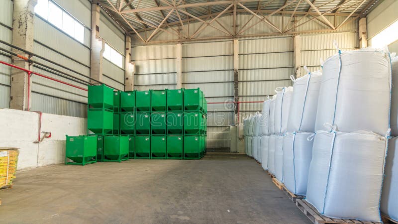 Forklift Loader and Cargo Boxes Storing at Warehouse Timelapse ...