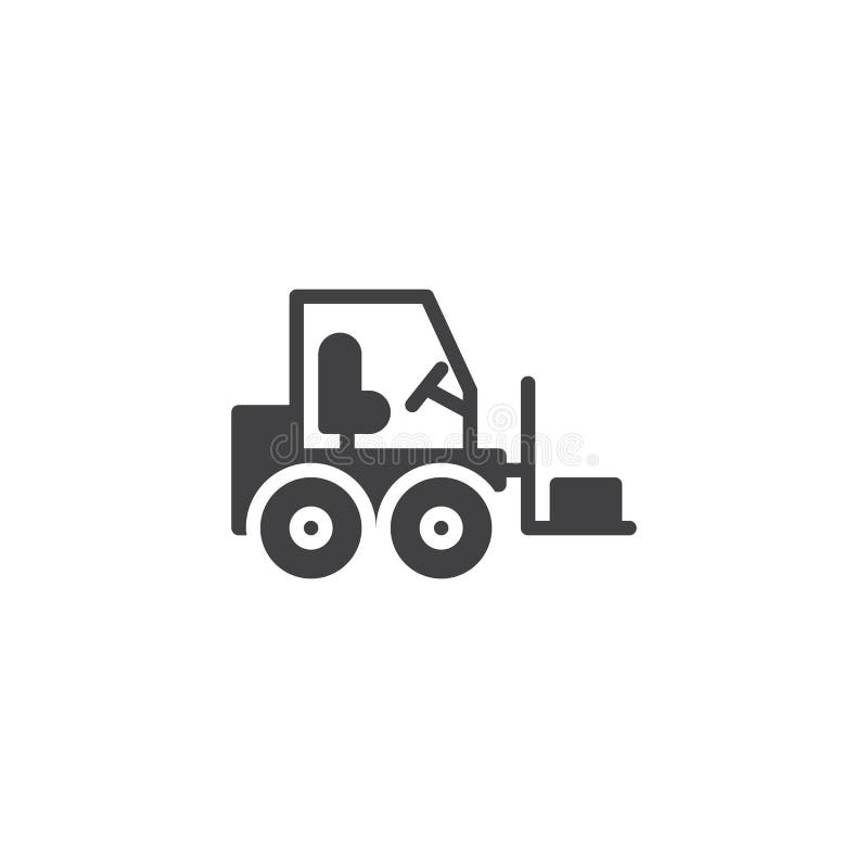 Forklift Flat Icon, Filled Vector Sign, Colorful Pictogram Isolated on ...