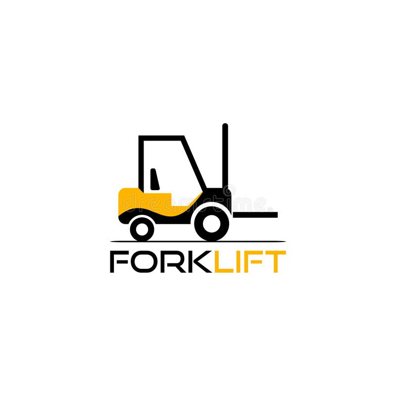 Forklift Logo. Fork Lift Truck Icon Isolated on White Background Stock ...