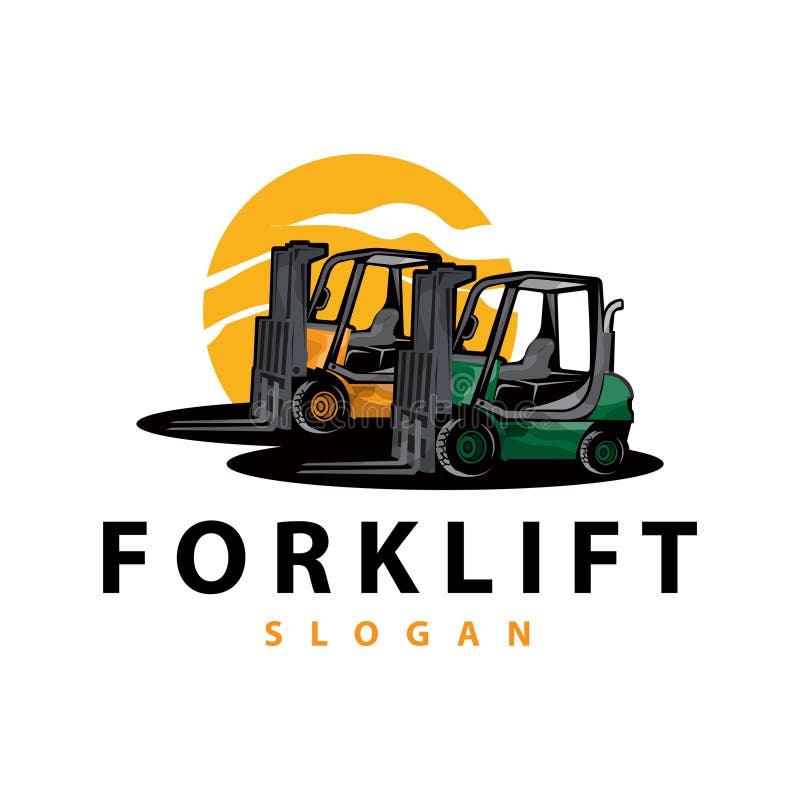 Forklift Logo Heavy Vehicle Vector Design Simple Heavy Equipment ...
