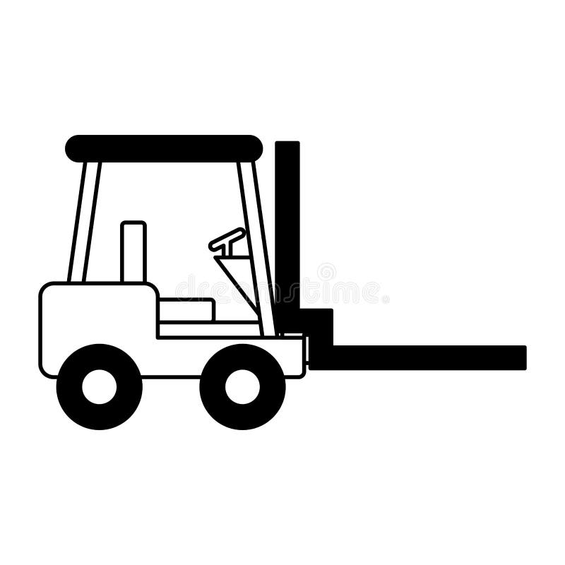 Forklift Machine Logistic Icon Stock Illustration - Illustration of ...