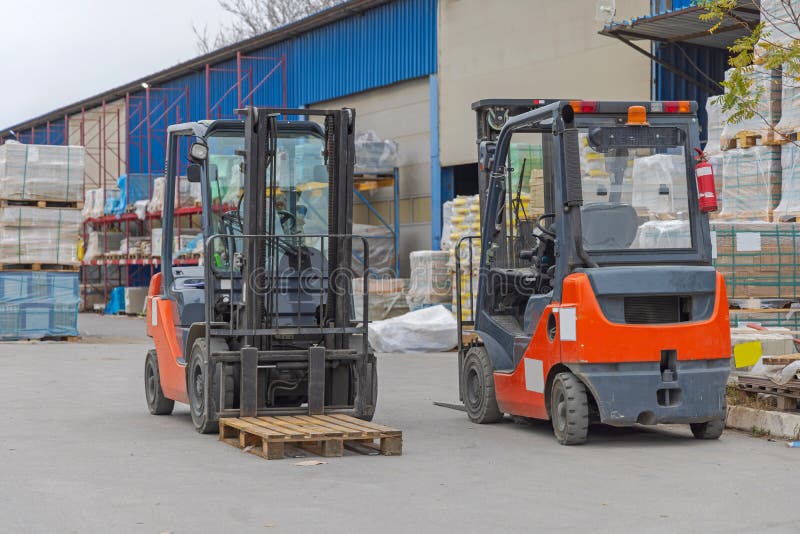 Forklift Machine Warehouse stock photo. Image of vehicles - 252331600