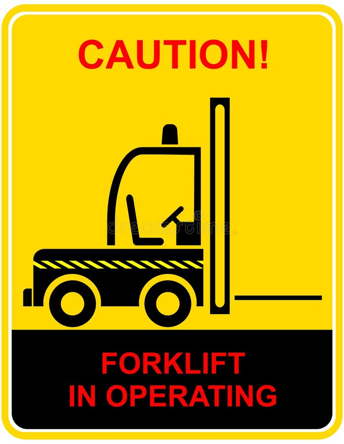 Clipart Of Forklift Warning Signs