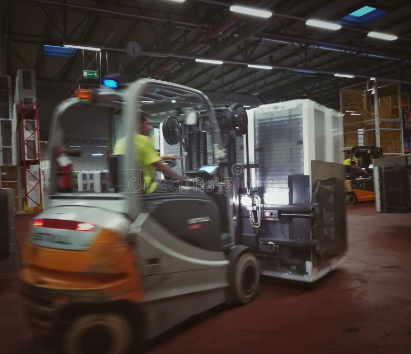 Forklift operator editorial stock photo. Image of industry - 98584358