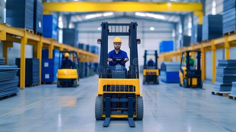 Forklift Operator in a Warehouse Ensuring Material Flow and Efficient ...