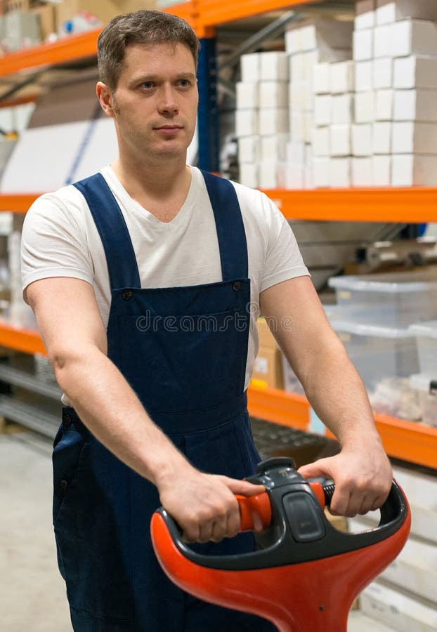 Forklift operator. stock photo. Image of installing, mechanic - 66300288