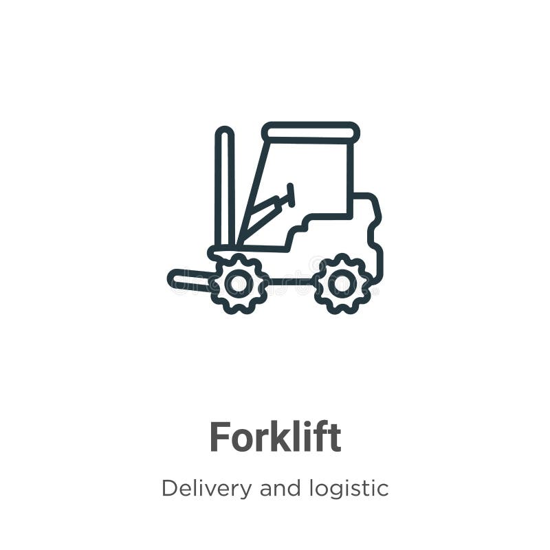 Forklift outline vector. stock illustration. Illustration of loader ...