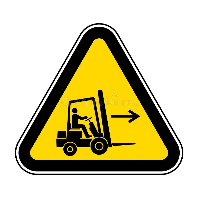 Forklift Point Right Symbol Sign Isolate on White Background,Vector ...
