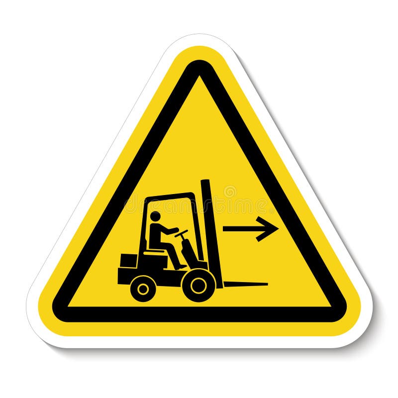 Forklift Point Right Symbol Sign Isolate on White Background,Vector ...