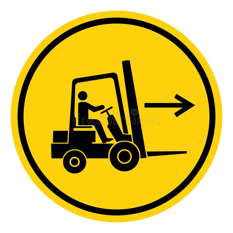 Forklift Point Right Symbol Sign, Vector Illustration, Isolate on White ...