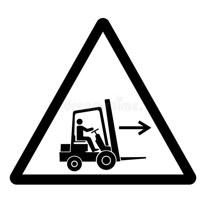 Forklift Point Left Symbol Sign,Vector Illustration, Isolated on White ...
