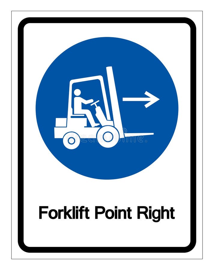 Forklift Point Right Symbol Sign,Vector Illustration, Isolated on White ...