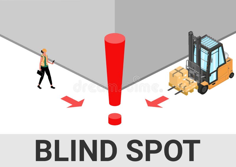 Blind Spot Hazard. Isometric Illustration. Stock Vector - Illustration ...