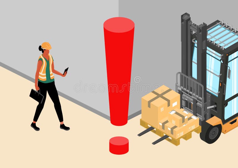 Blind Spot Hazard. Isometric Illustration. Stock Vector - Illustration ...