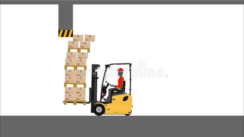 Forklift Safety. Overhead Obstructions Stock Video - Video of dangerous ...