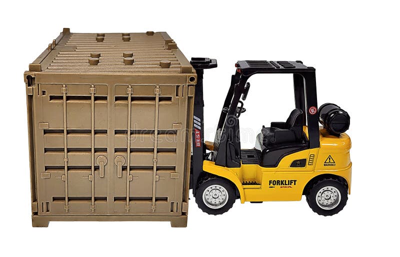 Forklift and Shipping Crate Stock Image - Image of llft, freightage ...