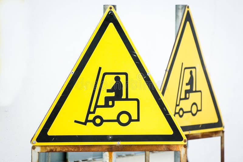 Forklift sign stock image. Image of steel, transportation - 29548557