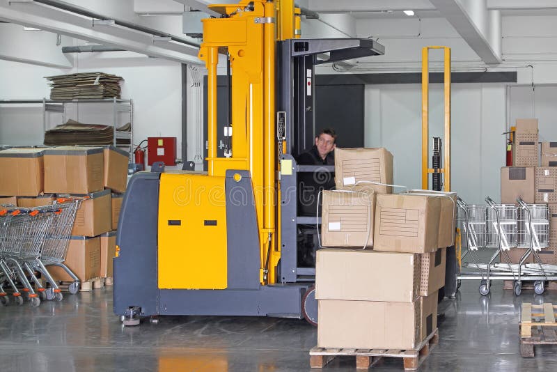 High rack stacker forklift stock photo. Image of truck - 31274522