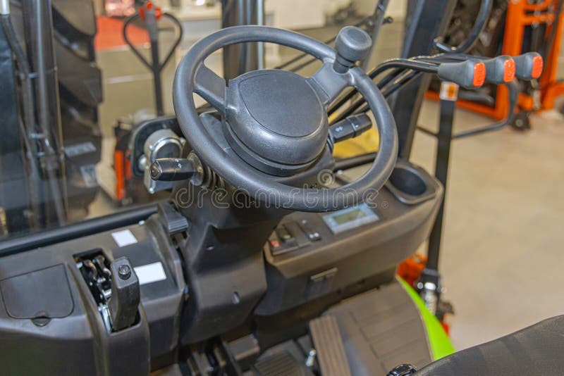 Forklift Steering Wheel stock photo. Image of industrial - 365790714