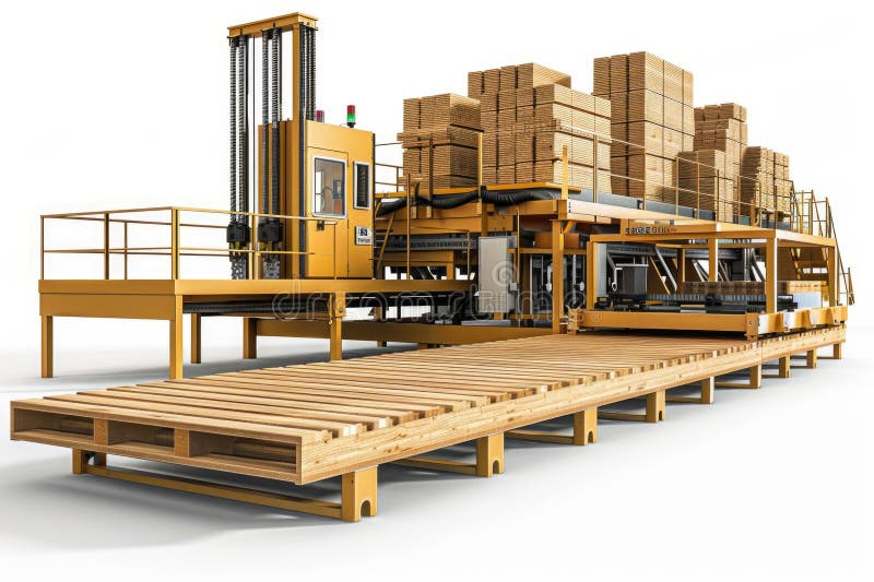 A Forklift Transporting Boxes on a Pallet. Suitable for Industrial and ...