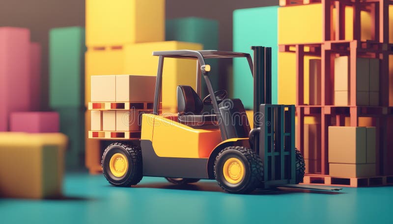 Forklift Safe Loading Unloading Icon Stock Photos - Free & Royalty-Free ...