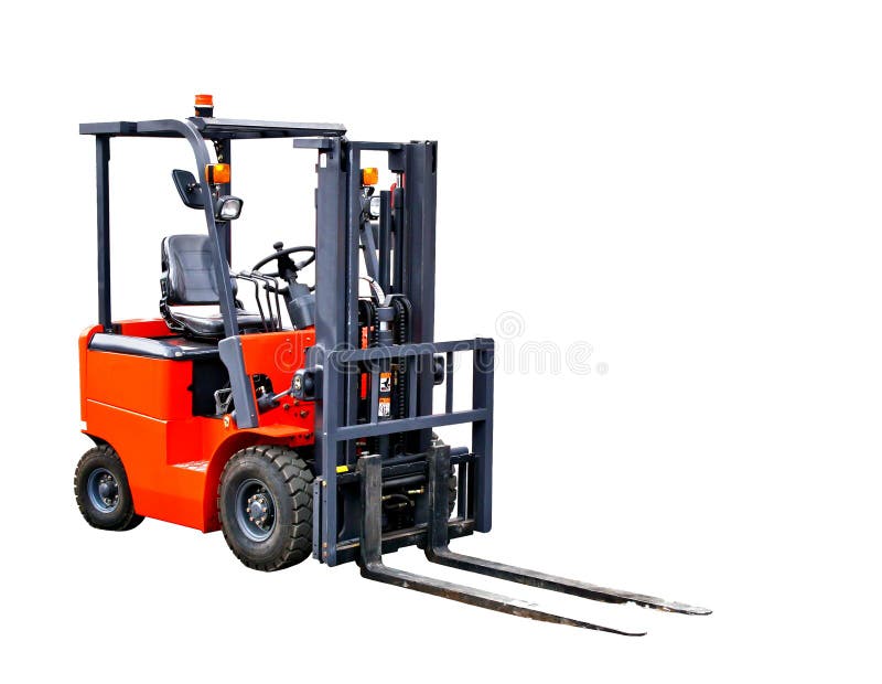 Forklift truck isolated stock image. Image of equipment - 32882545